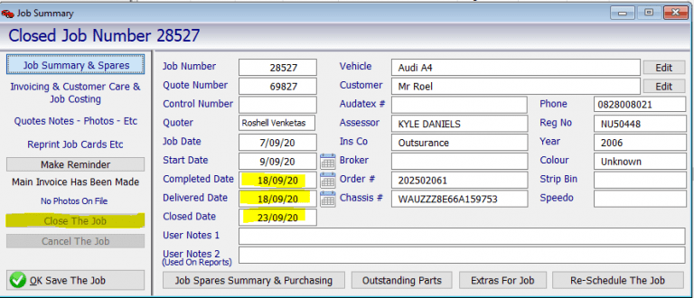 How To: Closing Jobs - Dr Smash Software